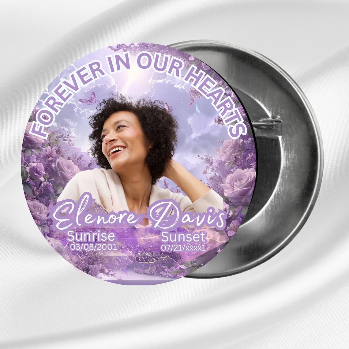 In Loving Memory Memorial Background Memorial Button Funeral Program ...