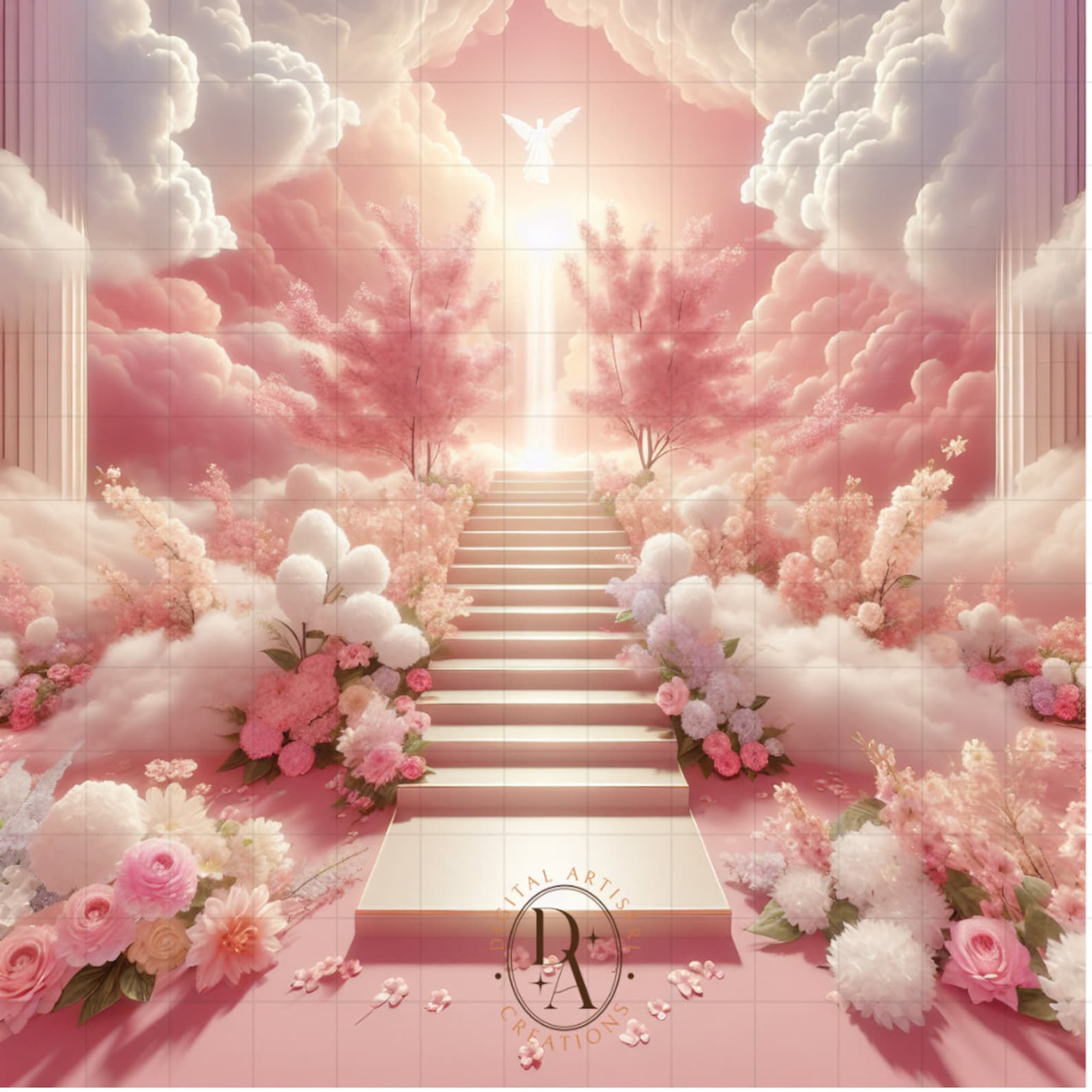 Pink Heaven Floral, in Loving Memory, Memorial Background, Memorial ...