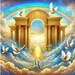 In Loving Memory, Memorial Themed Background, Memorial Button, Rainbow ...