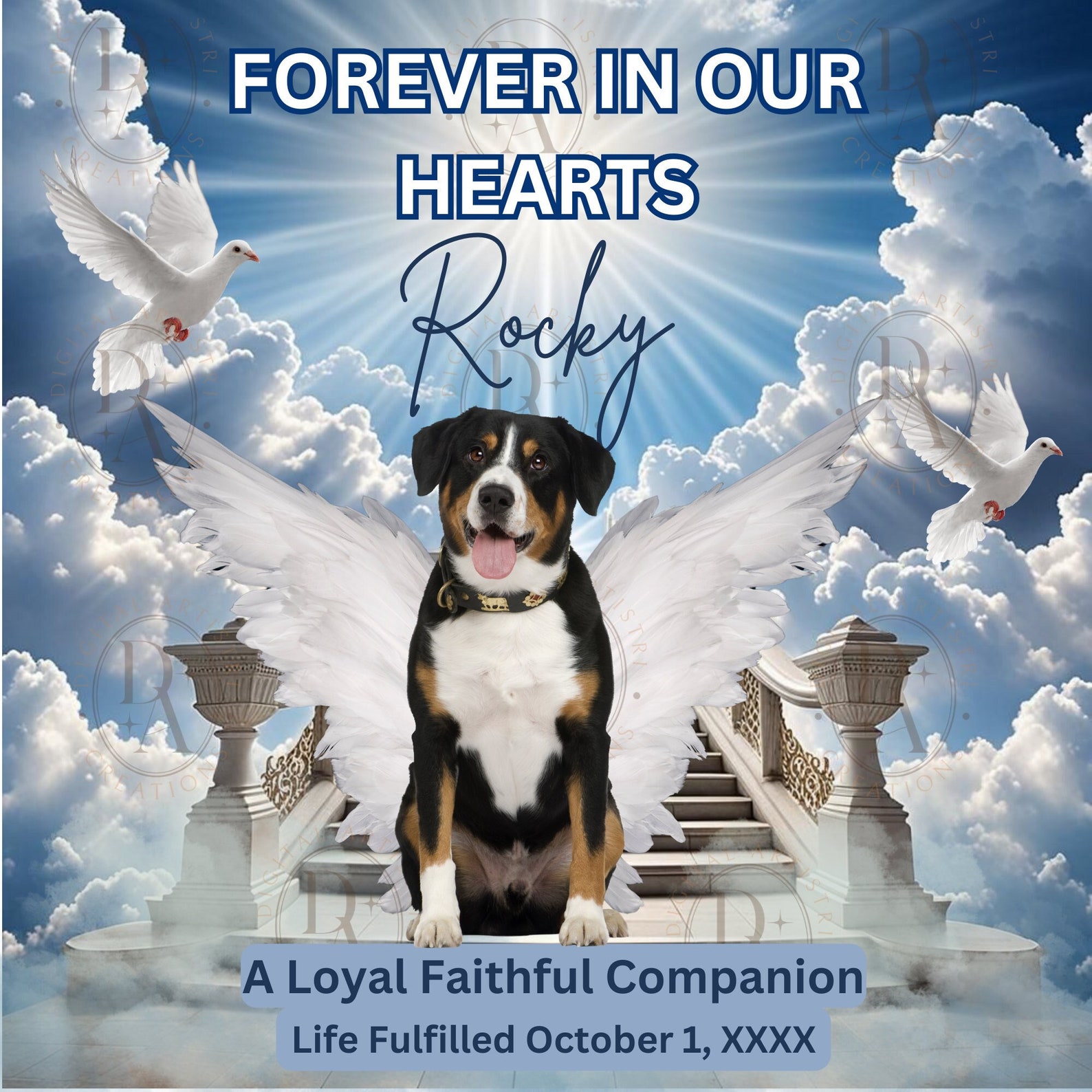 Pet Memorial, Pet Loss, Digital Download, in Memory of Dog, Instant ...