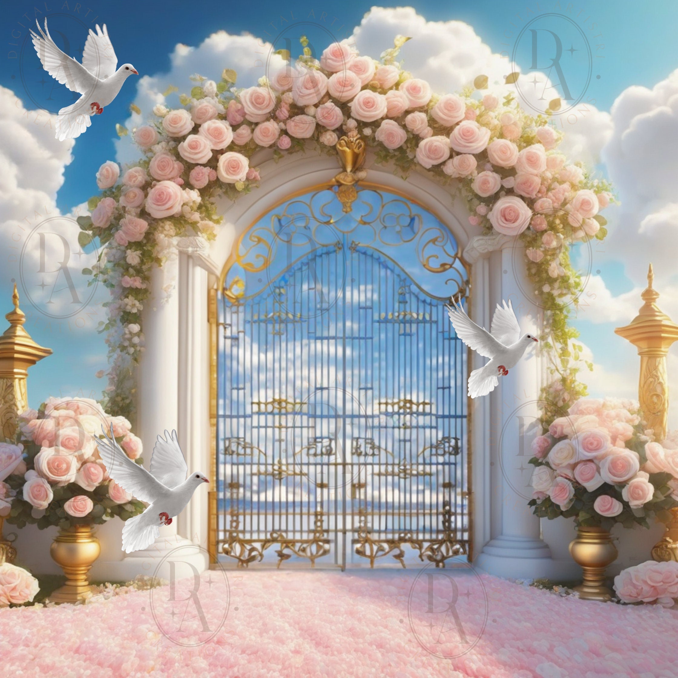 Pink Heaven Floral, in Loving Memory, Memorial Background, Memorial ...