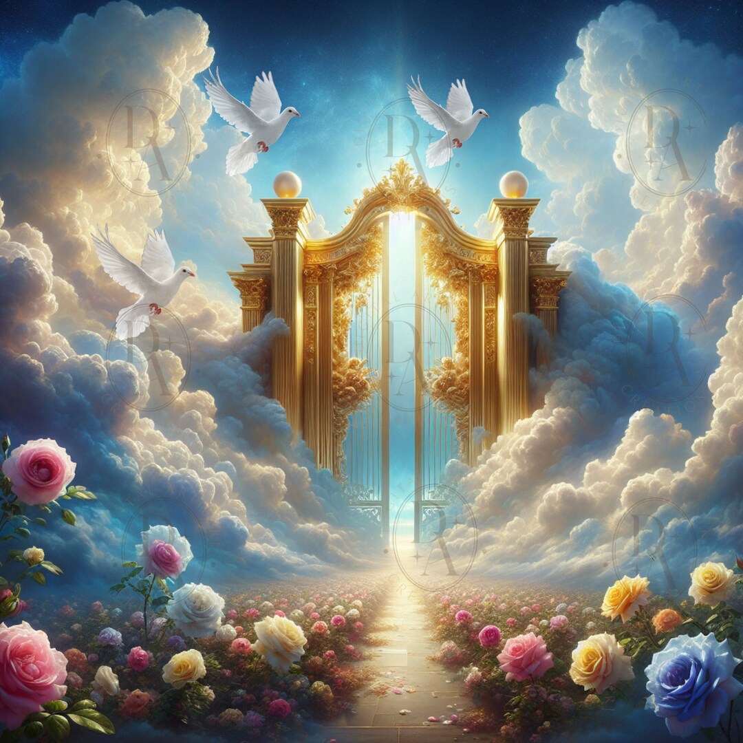 In Loving Memory Template Stairway to Heaven Memorial Funeral Program ...