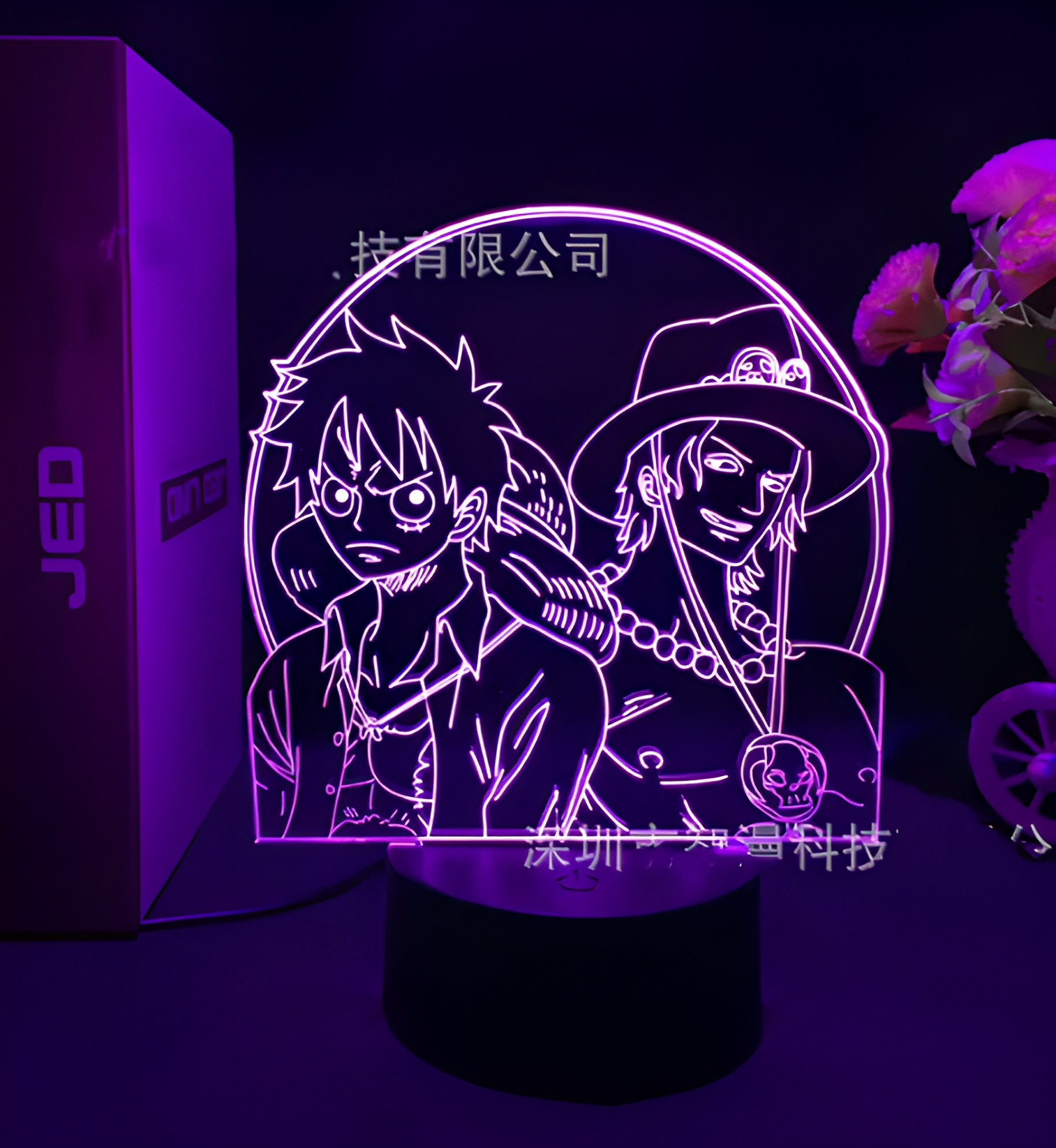 One Piece Zoro Luffy Nami Anime Night Lights Action Figure 3D LED Color ...