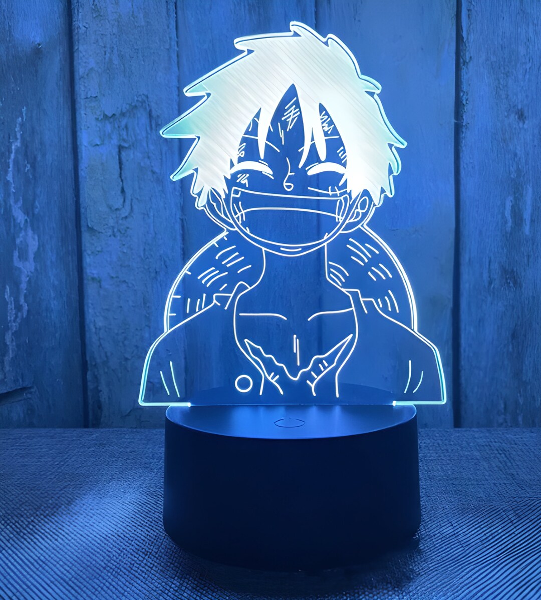 One Piece Zoro Luffy Nami Anime Night Lights Action Figure 3D LED Color ...