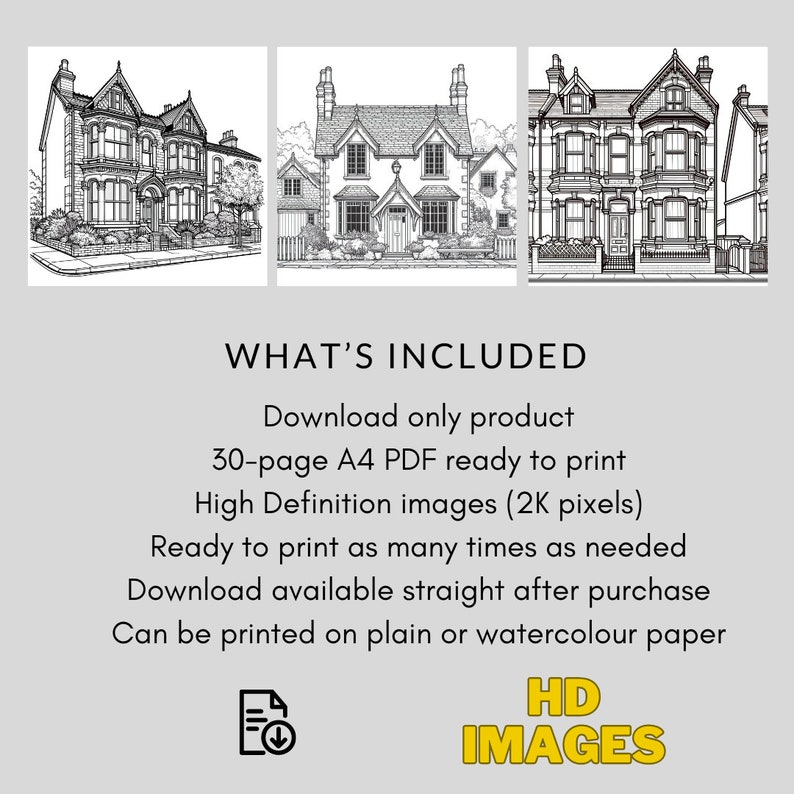 30 Printable English Victorian House Coloring Book and Pages for All ...
