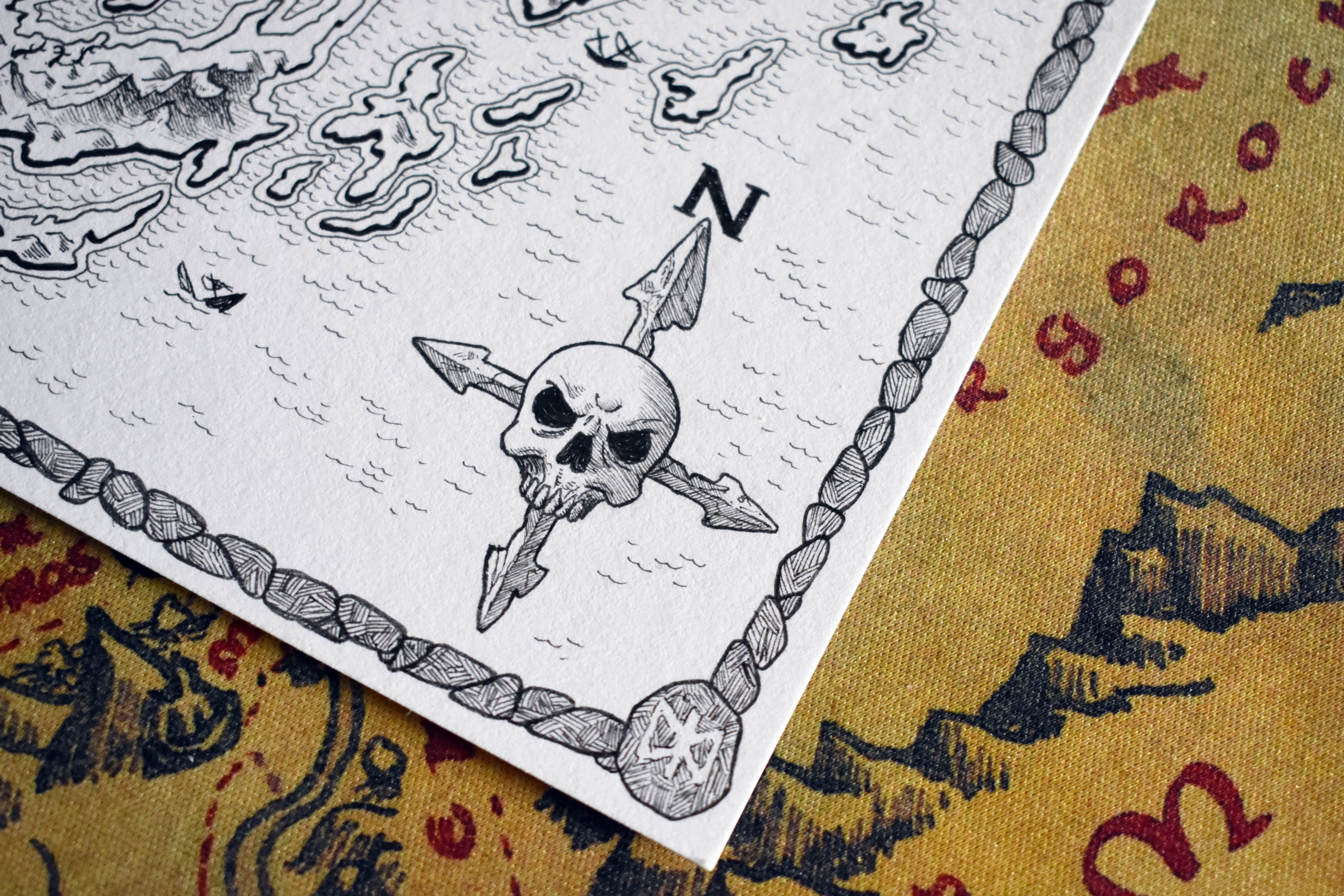 Custom Hand Drawn Fantasy Map A3, A4, A5 for Gifts, Aspiring Writers, D ...