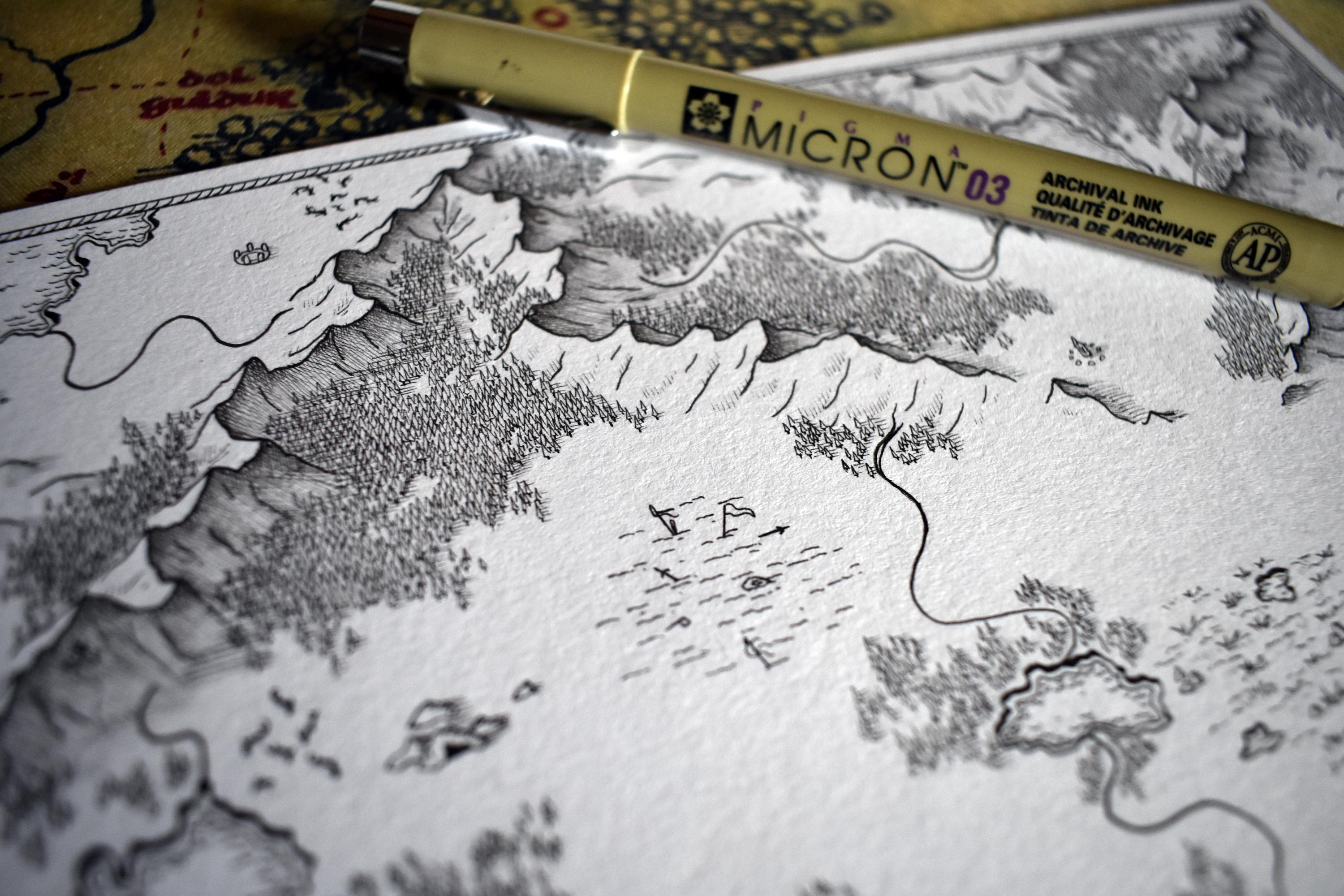 Custom Hand Drawn Fantasy Map A3, A4, A5 for Gifts, Aspiring Writers, D&D and Other Roleplaying ...