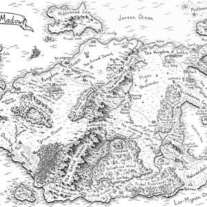 Custom Hand Drawn Fantasy Map (A3, A4, A5) - for Gifts, Aspiring ...