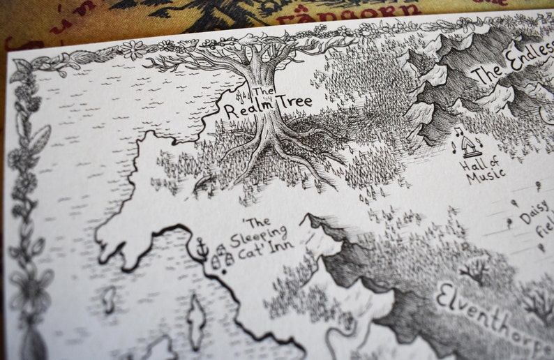 Custom Hand Drawn Fantasy Map (A3, A4, A5) - for Gifts, Aspiring ...