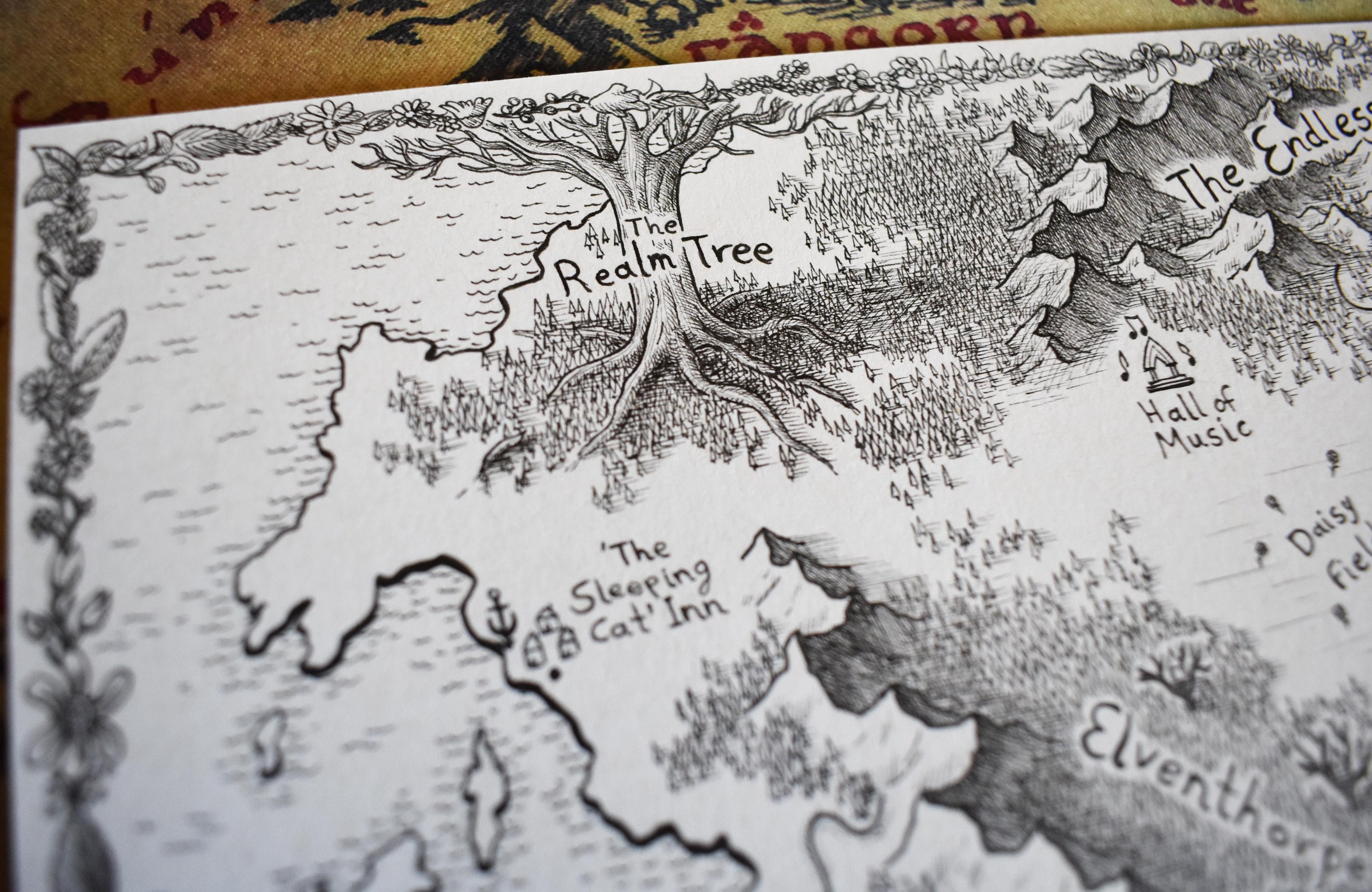 Custom Hand Drawn Fantasy Map A3, A4, A5 for Gifts, Aspiring Writers, D&D and Other Roleplaying ...