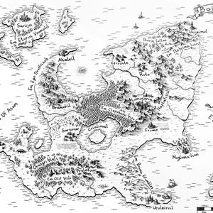Custom Hand Drawn Fantasy Map (A3, A4, A5) - for Gifts, Aspiring ...