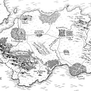 Custom Hand Drawn Fantasy Map (A3, A4, A5) - for Gifts, Aspiring ...