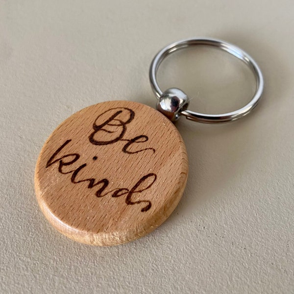 Wood Burned Keychain - Etsy