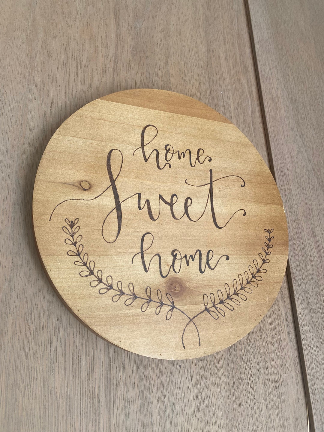 Home Sweet Home - Wood Burned Sign Calligraphy, Decor, Custom, Handmade ...