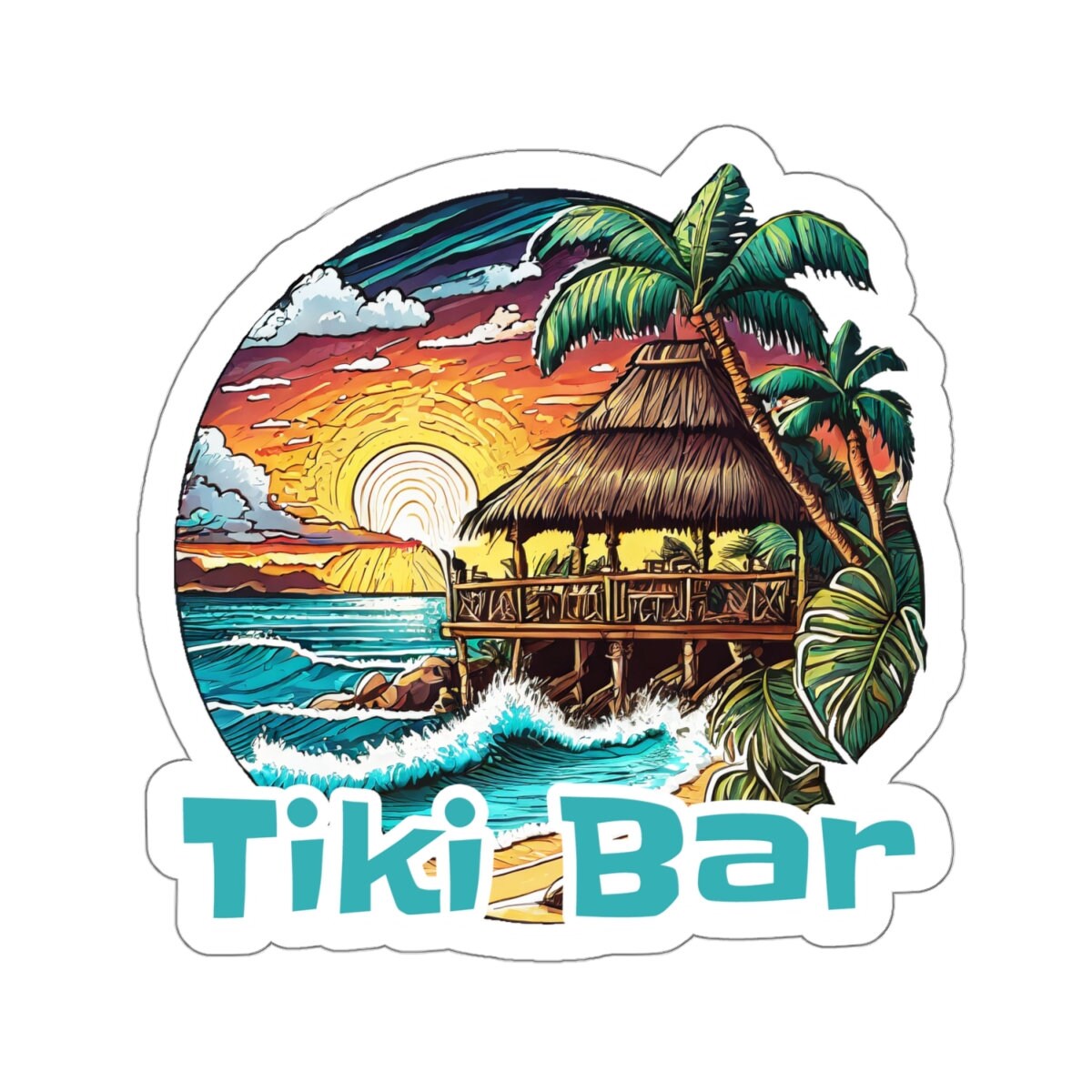 Tiki Bar Sticker (4 Sizes Available) - Etsy