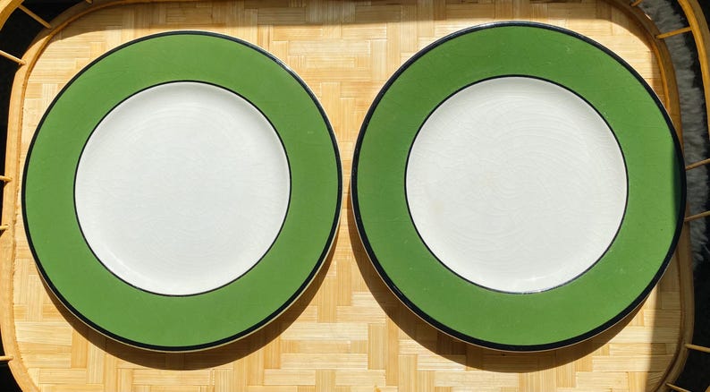 Vintage Italian Green Pagnossin Plates Set of 2 8.5 - Etsy