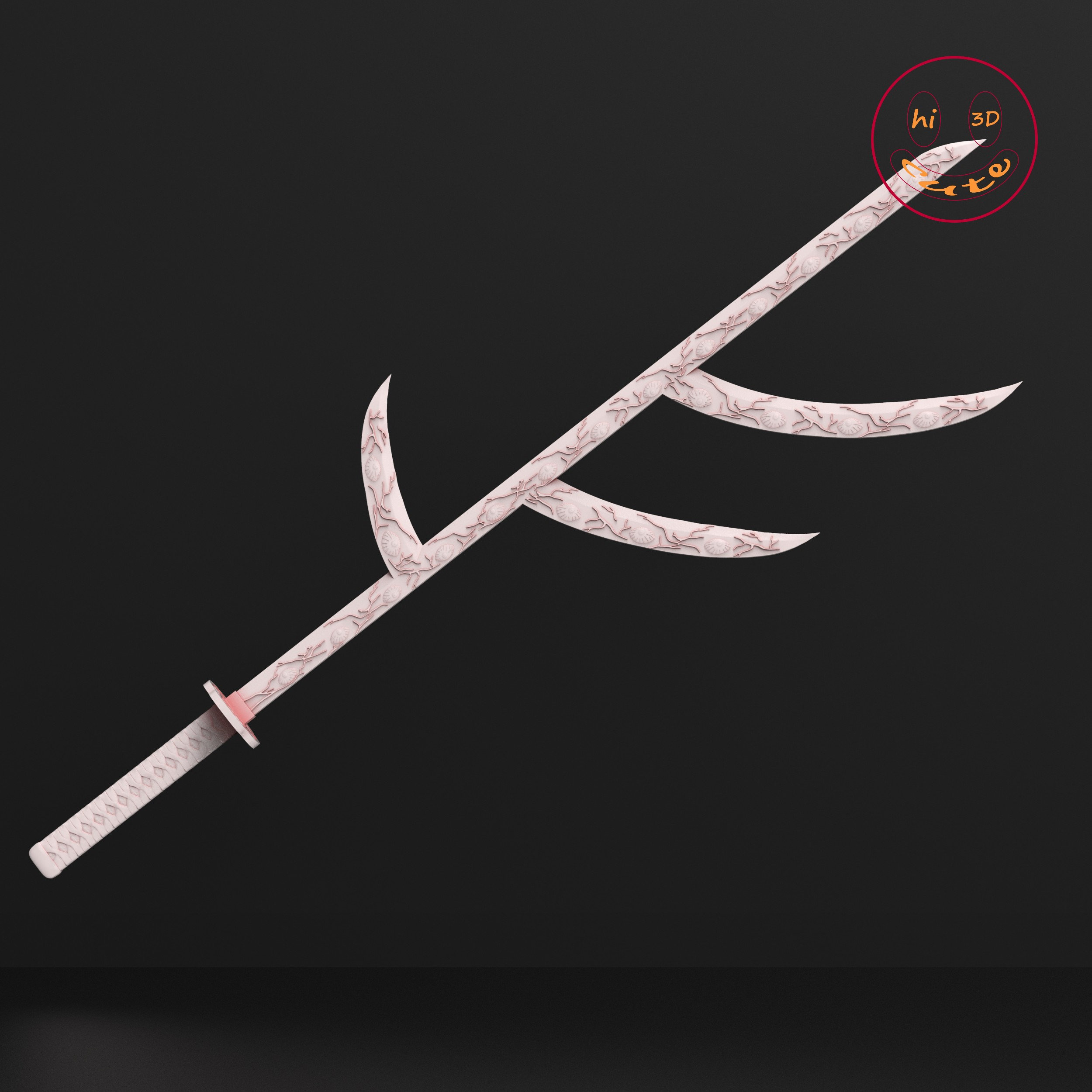 Katana Kokushibo Kimetsu 3d Digital Figure STL File for 3D Printing - Etsy