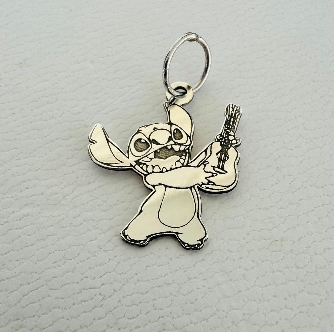 925 Sterling Silver Stich Pendant Laser Engraved, Gifts for Her, Gift ...