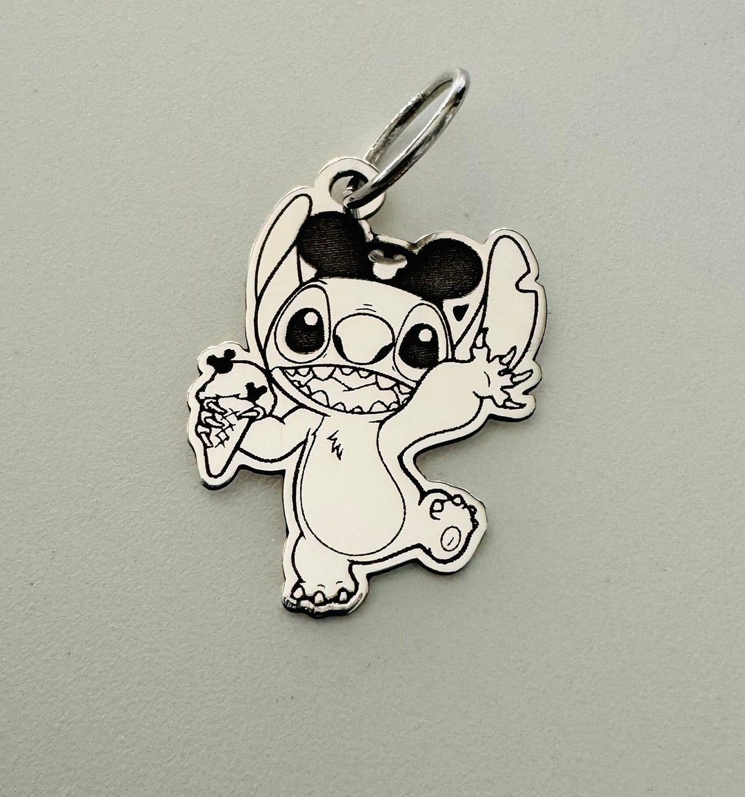925 Sterling Silver Stich Pendant, Mickey Ears, Cartoons, Stitch, Gifts ...