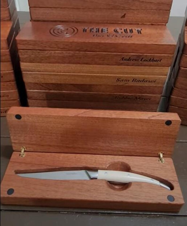 Personalized Wooden Knife Case, Engraved Keepsake Box - Etsy