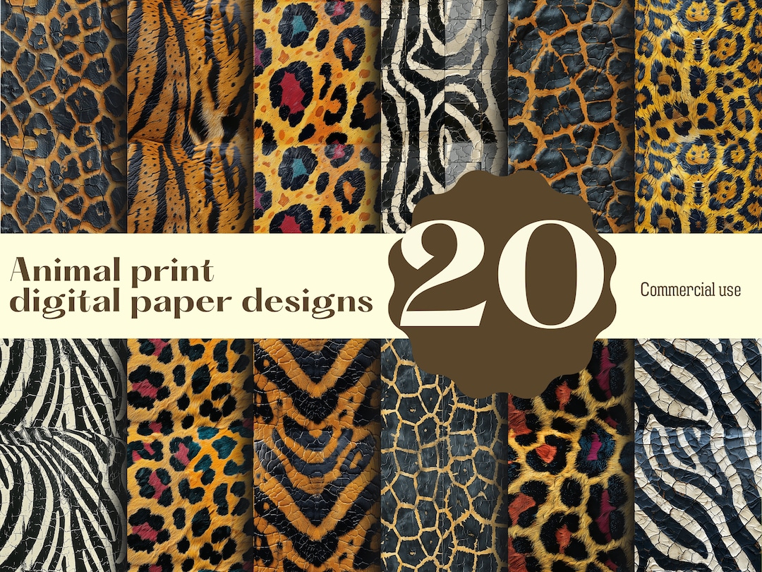 Safari Animal Print Seamless Pattern - Leopard, Zebra, Tiger & Cheetah ...