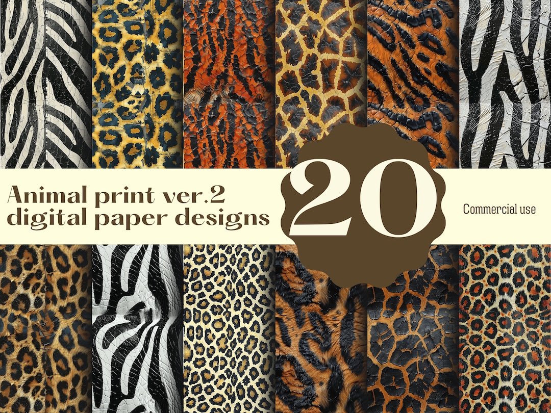 Safari Animal Print Seamless Pattern - Leopard, Zebra, Tiger & Cheetah ...