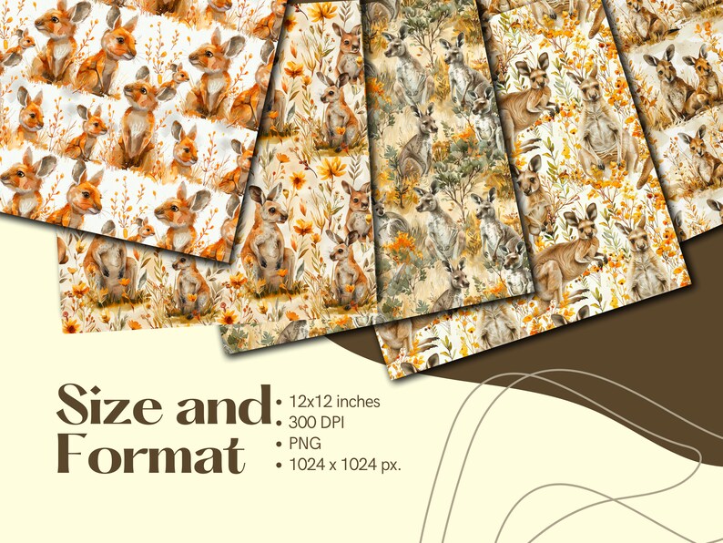 Seamless Kangaroo Pattern - Fun & Playful Digital Paper for Dog Lovers ...