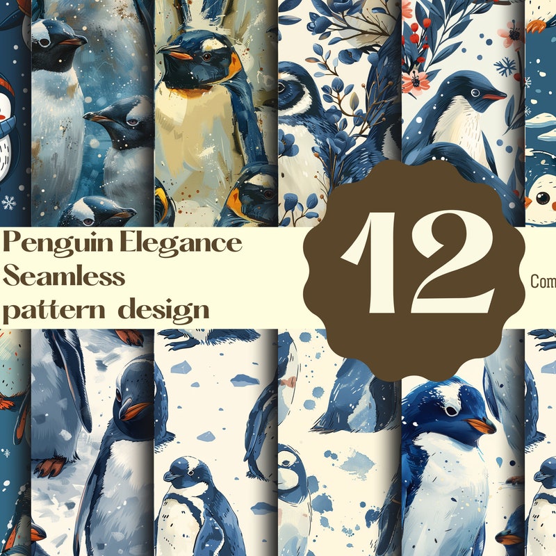 Penguin Fabric - Etsy