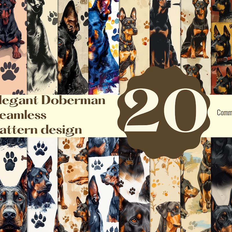 Doberman Dog Fabric - Etsy