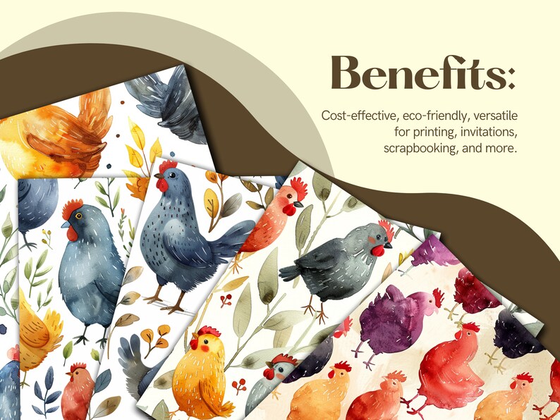 Charming Chickens Farm Seamless Pattern - Digital Paper for Farm Lovers ...