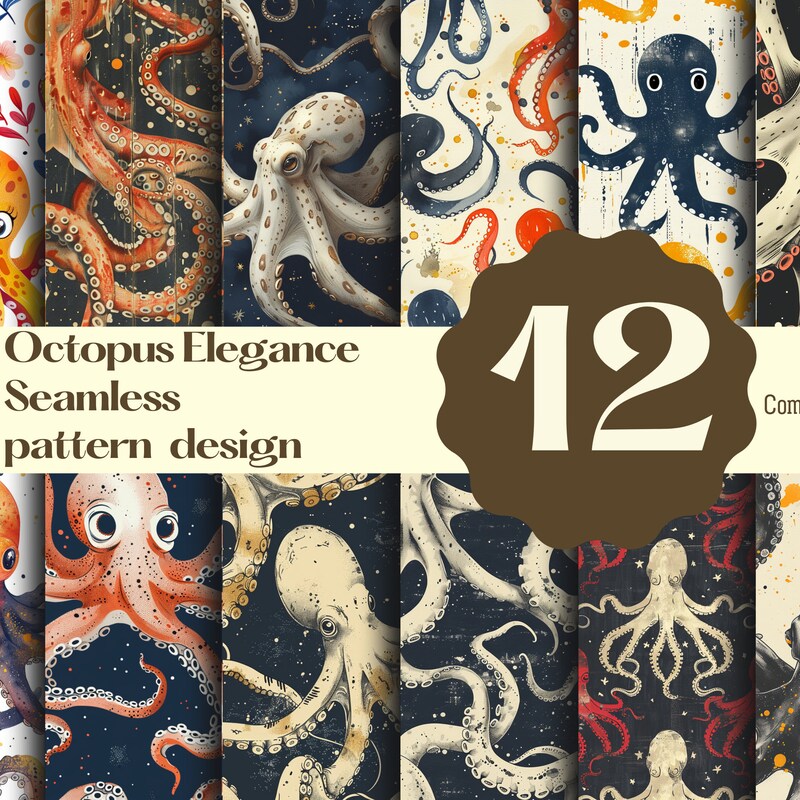 Octopus Print Fabric - Etsy