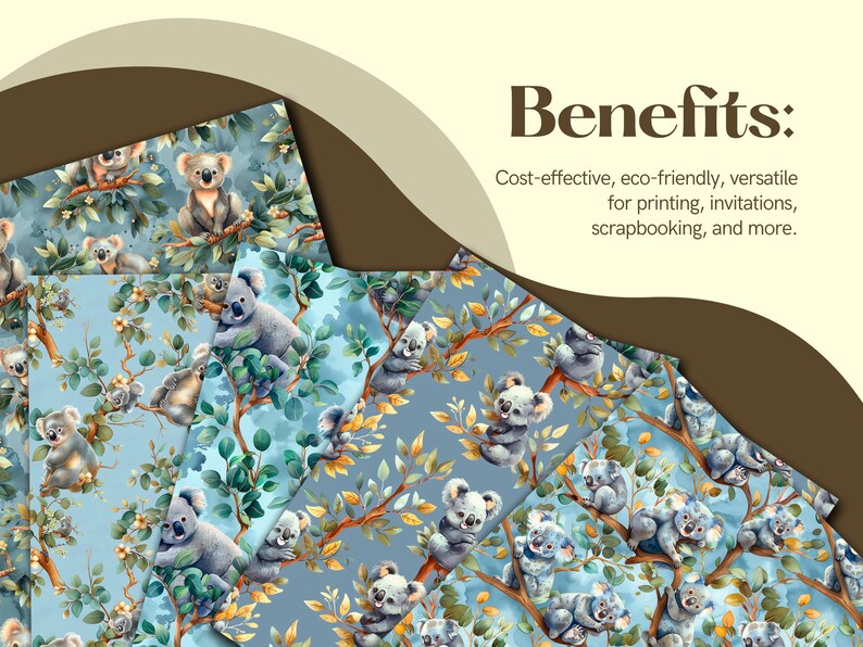 Kawaii Koala Seamless Pattern Printable Scrapbook Paper of Seamless ...