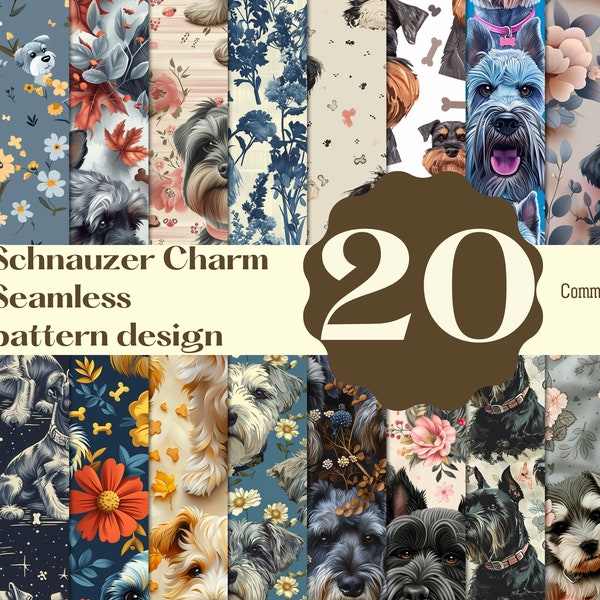 Schnauzer Fabric - Etsy