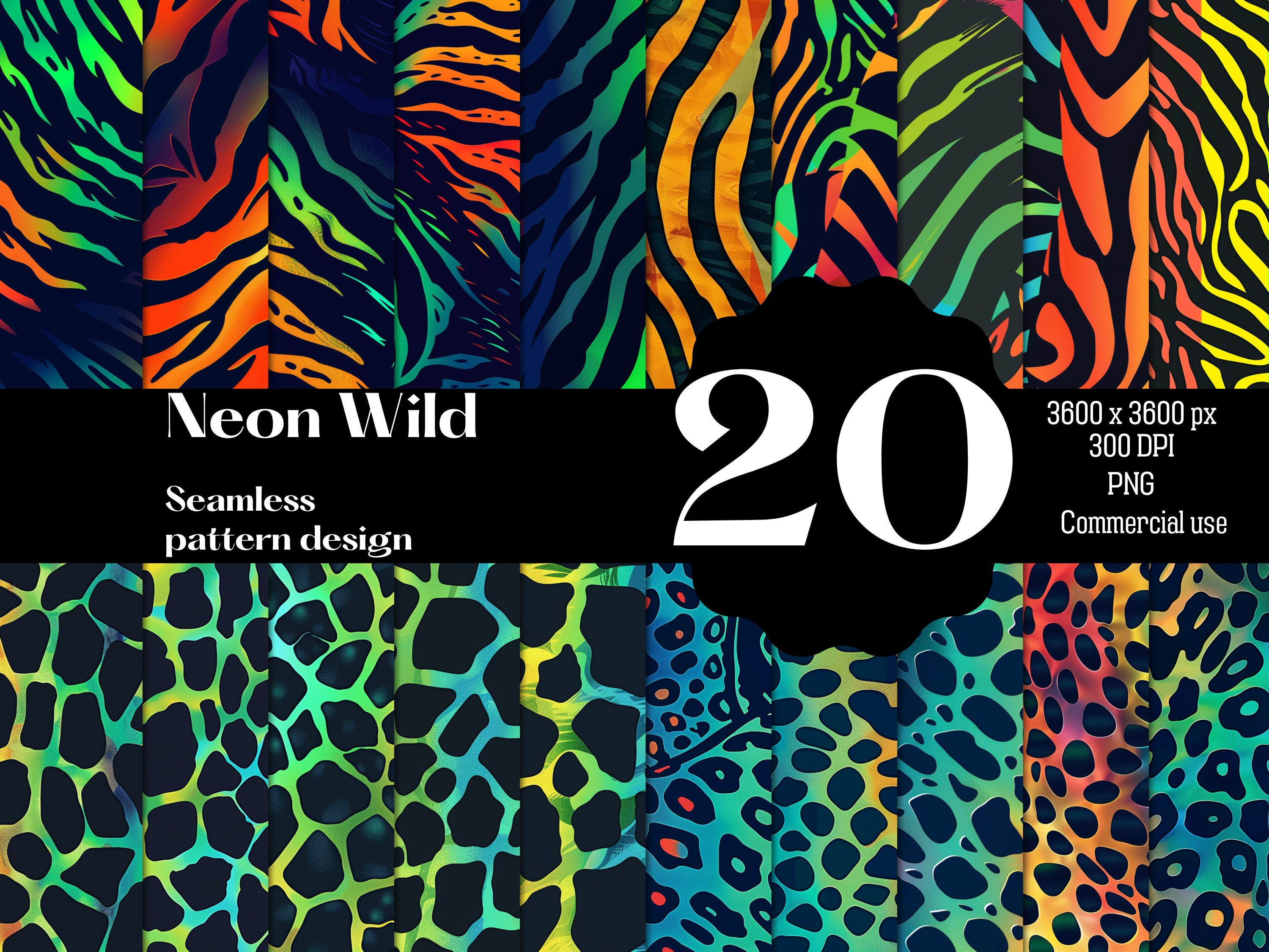 Neon Animal Prints Patterns