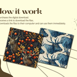 Elk Seamless Pattern for Unique Projects Seamless Wildlife Design ...
