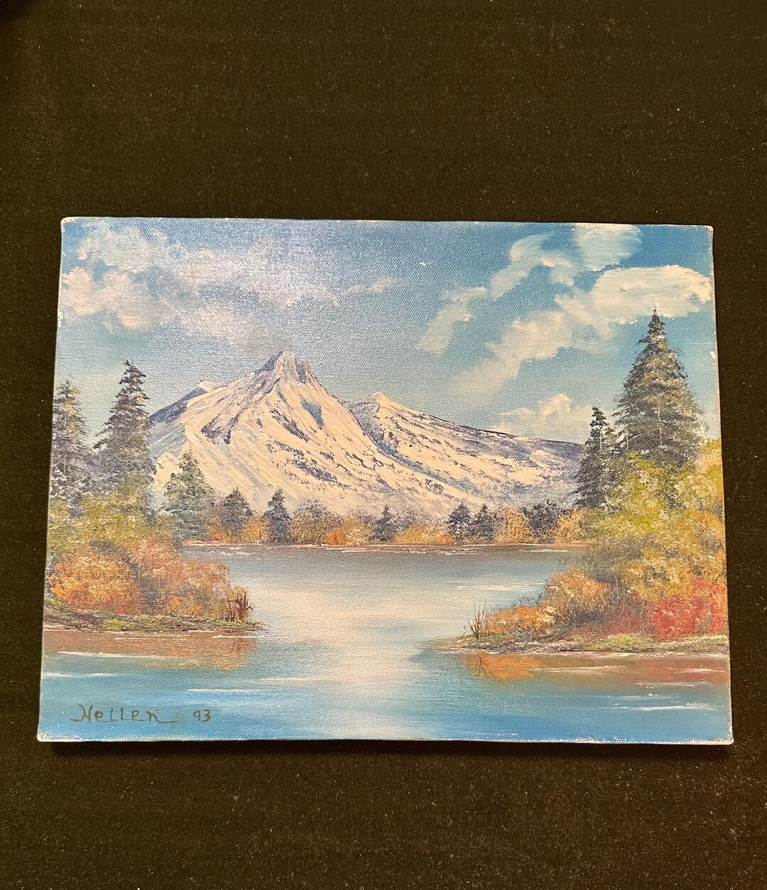 Vintage Painting Mountain Landscape Artist Signed - Etsy