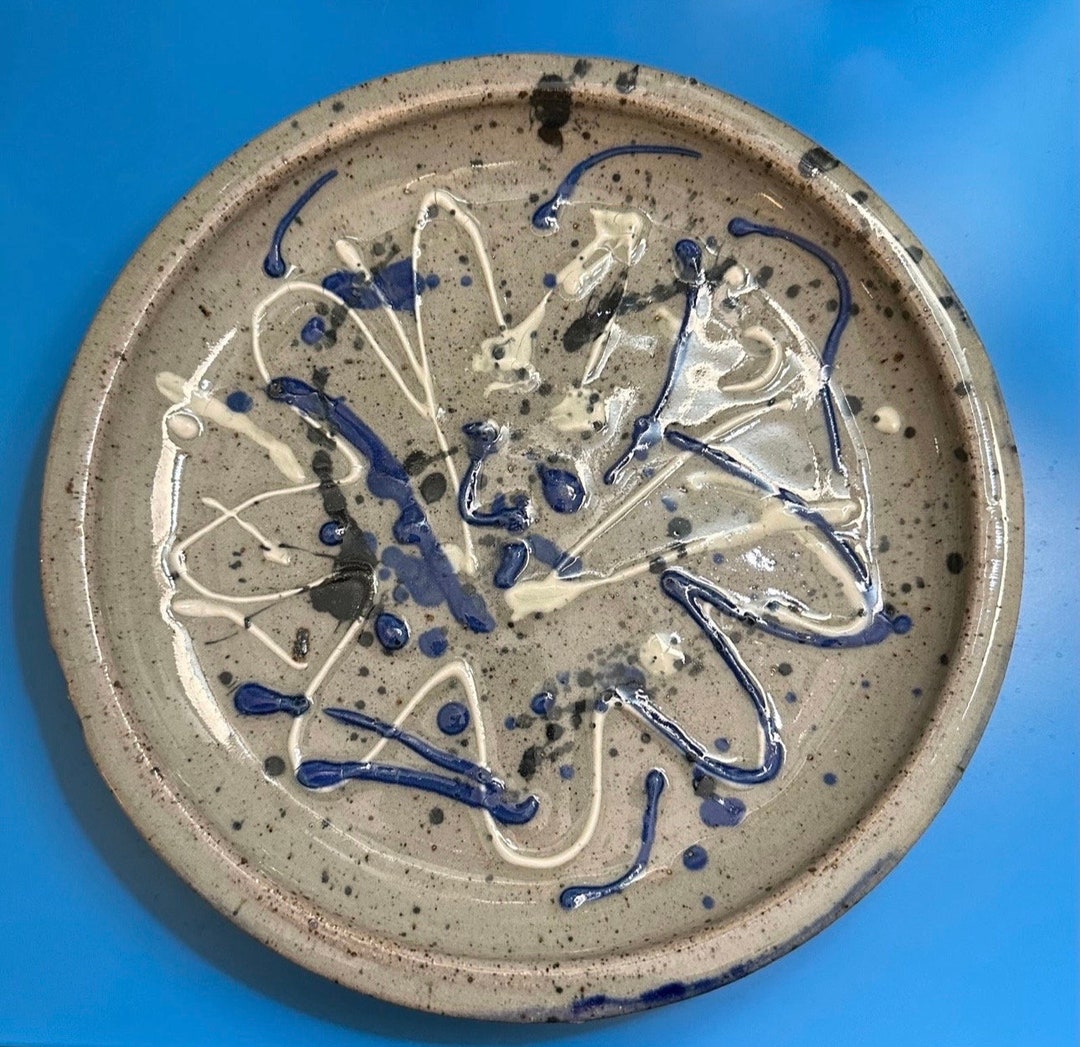 1980s Ceramic Splatter Paint Plate/tray - Etsy