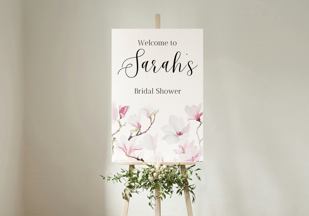 Magnolia Welcome Sign,custom Wedding Sign,welcome Sign, Bridal Shower ...