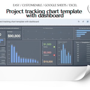 Project Tracking Chart Template With Interactive Dashboard | Task ...