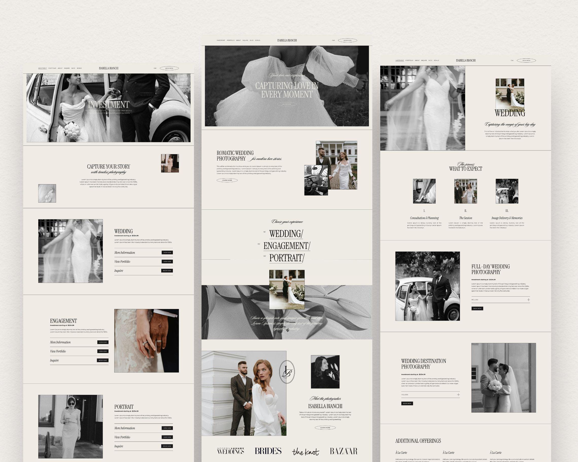 Squarespace Website Template for Photographers | Wedding and Portfolio ...
