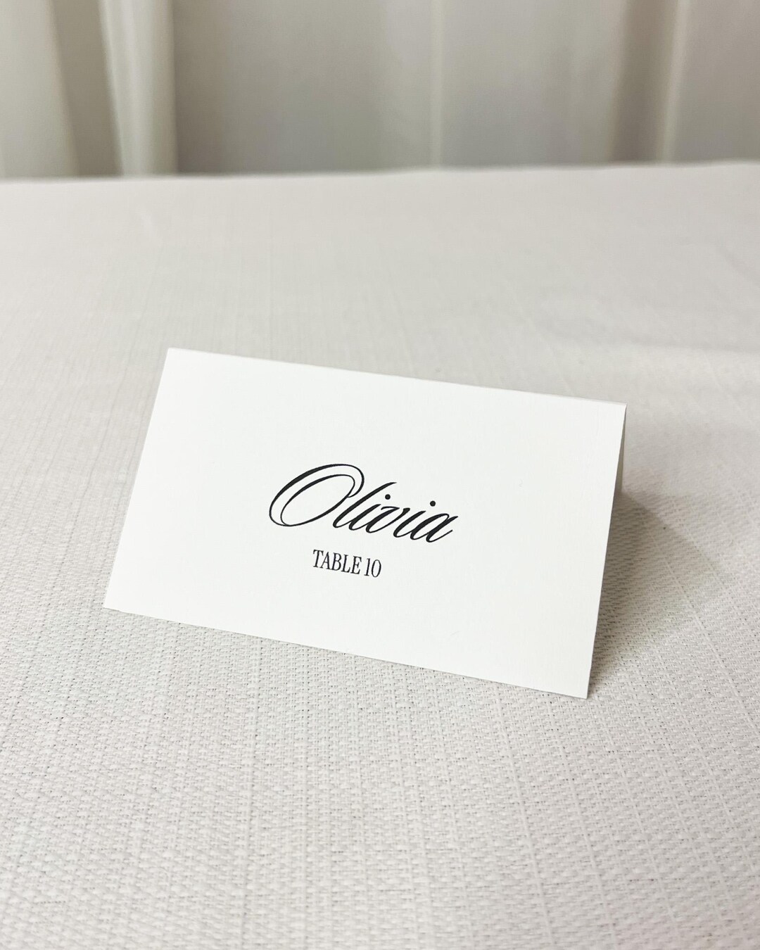 Minimalist Folded Wedding Table Name Template: Printable Elegant ...