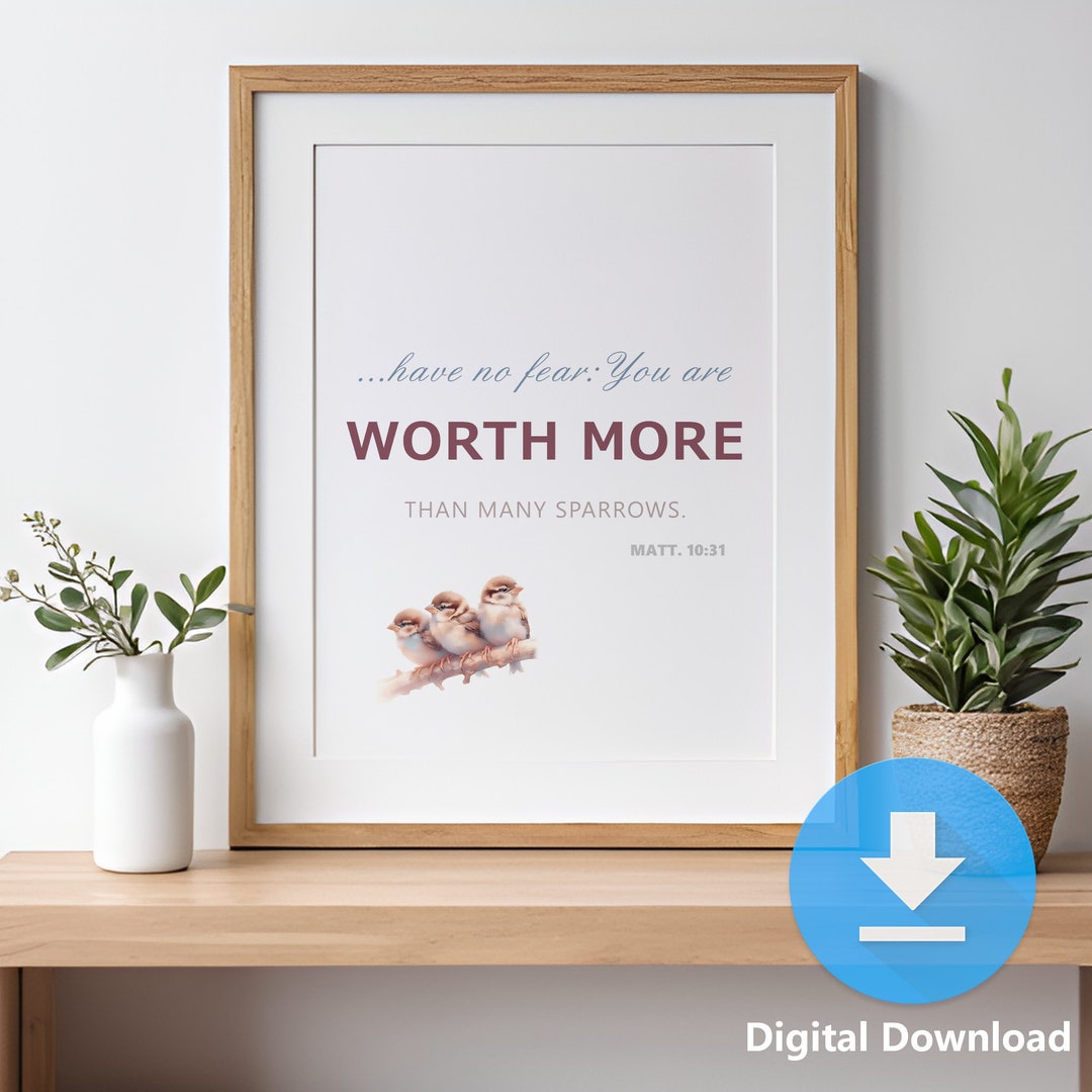 Bible Verse Wall Art, Scripture Wall Art Print, Encouraging Christian ...