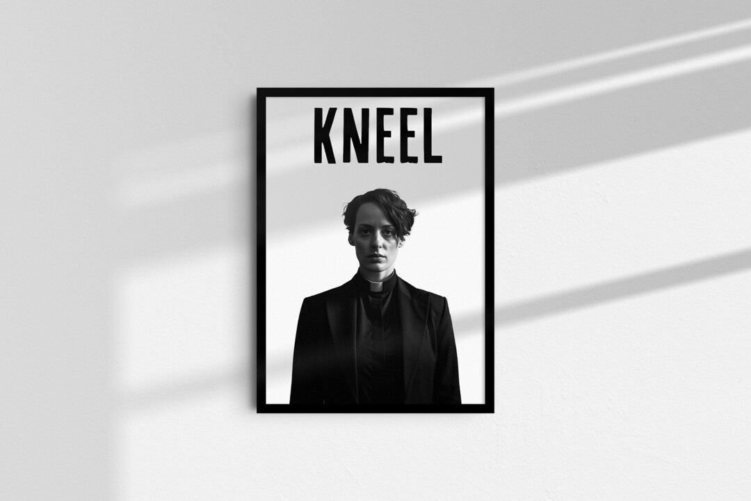 Fleabag Priest Poster, Typography Art Print, Monochrome Print ...