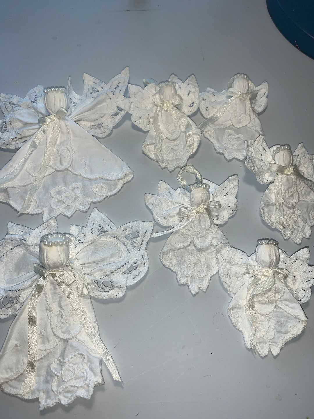 7 Battenburg Lace Angels Ornaments Holiday Vintage Decor - Etsy