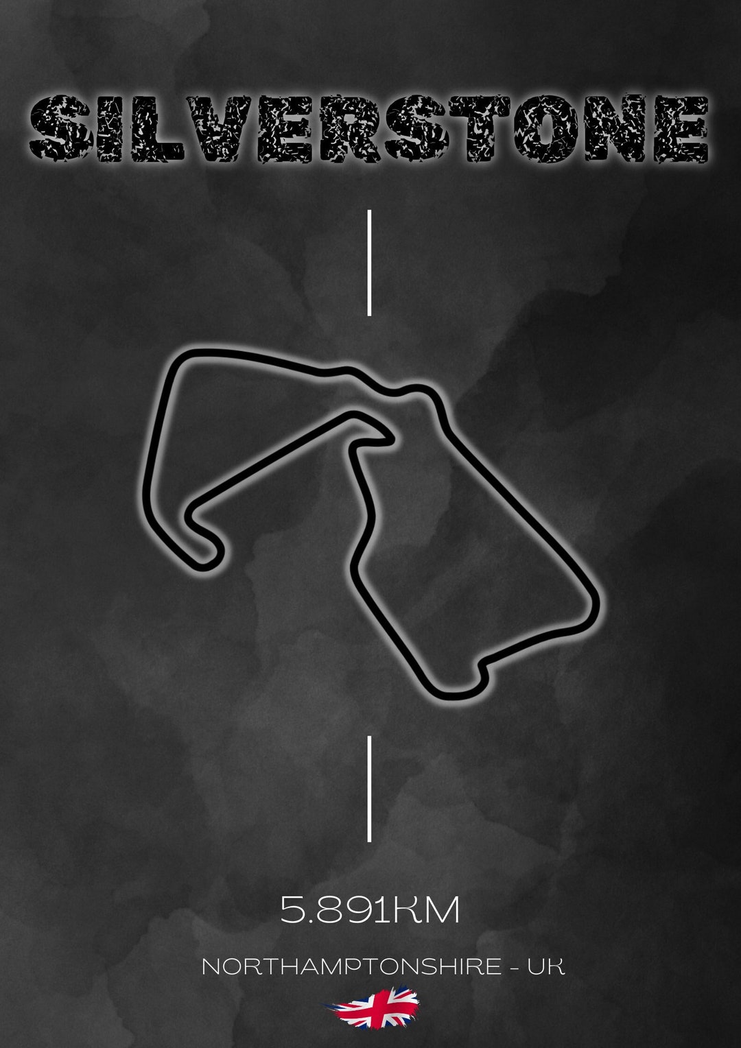 Premium Silverstone Digital Poster - Etsy