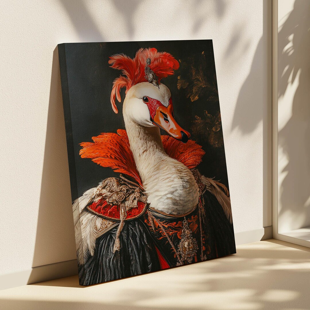 Renaissance Portrait of a Swan Knight | Canvas Wall Art | Vintage ...