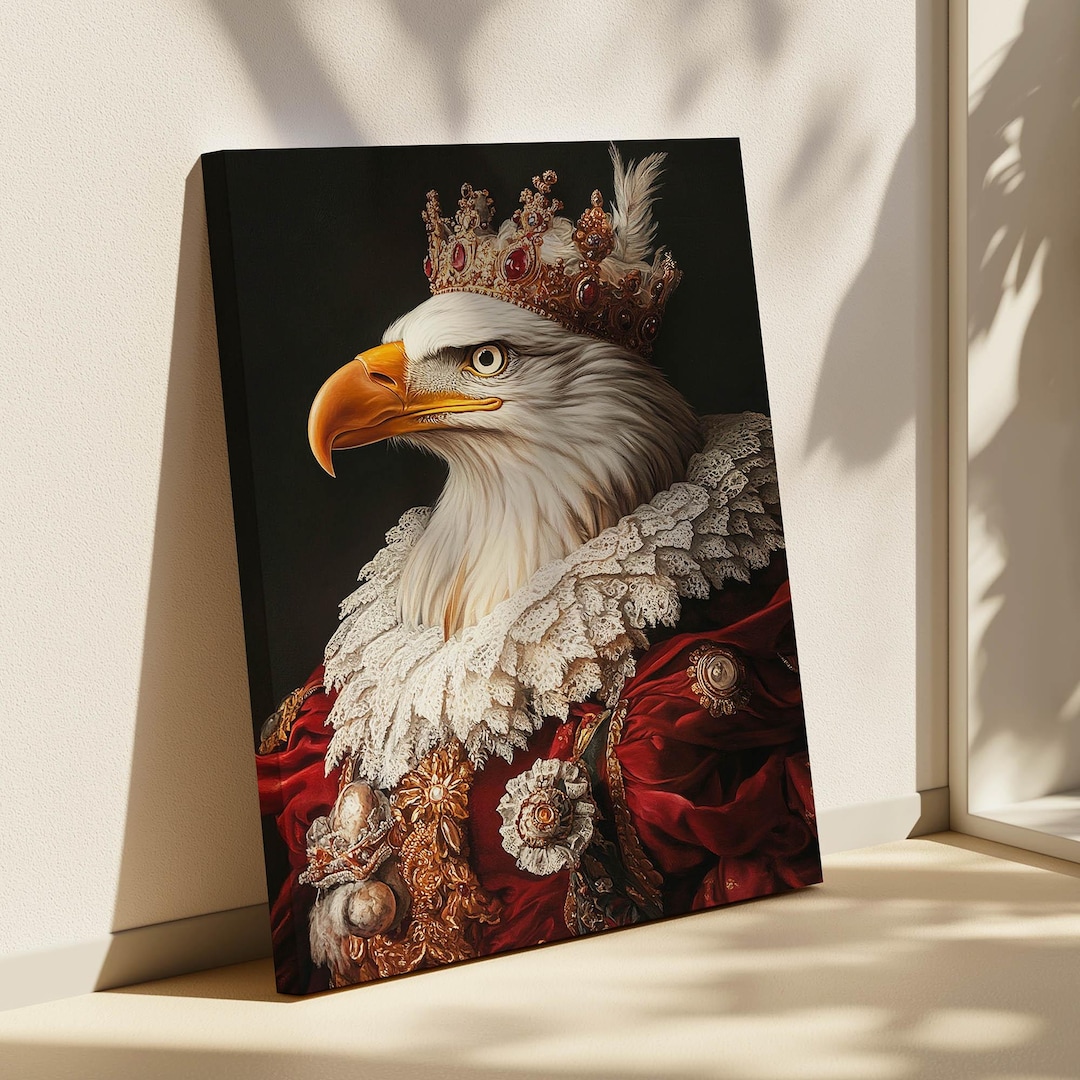 Renaissance Portrait of an Eagle Queen | Canvas Wall Art | Vintage ...
