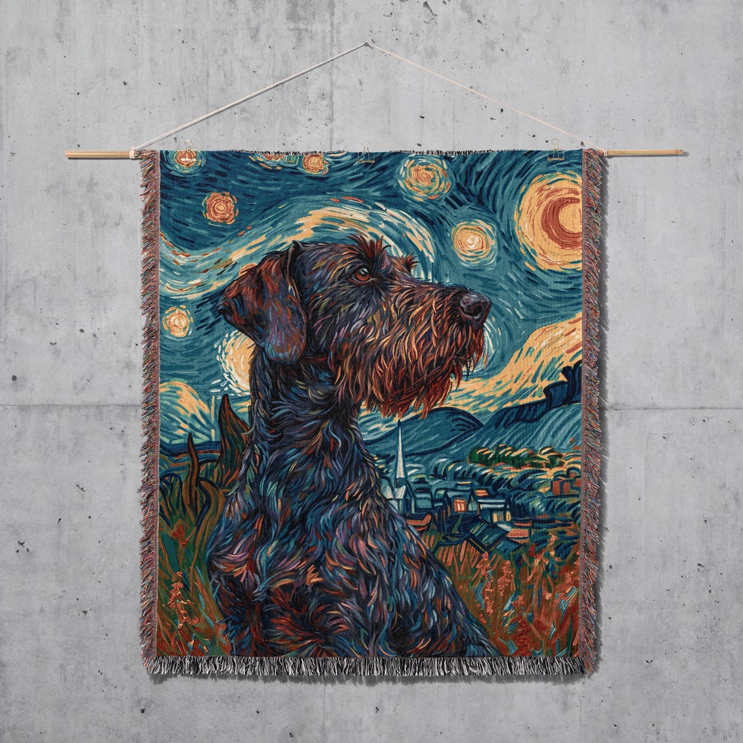 Bohemian Wire-haired Pointing Griffon Starry Night Art - Van Gogh ...
