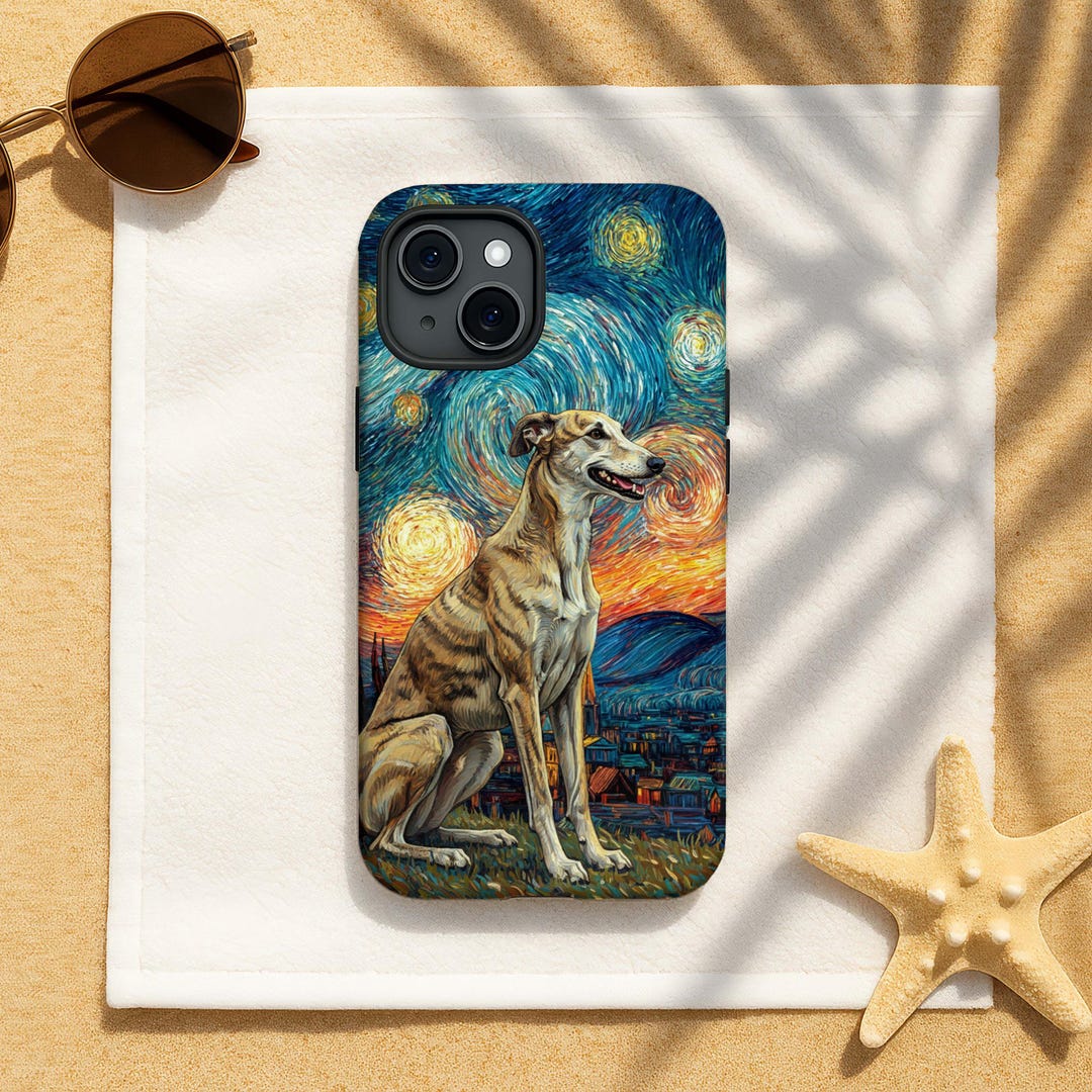 Hungarian Greyhound Starry Night Art Phone Case - Dog Lover Gift for ...