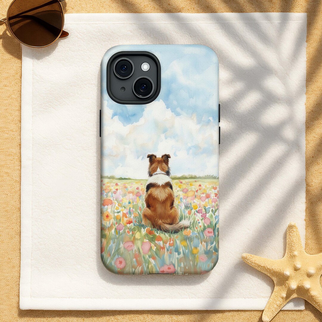 Collie Smooth Flower Field Art Phone Case - Dog Memorial Gift for ...